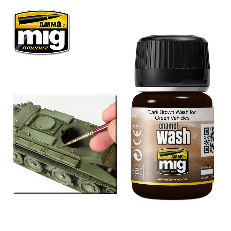 Dark Brown WASH for Green Vehicles – DModelkits