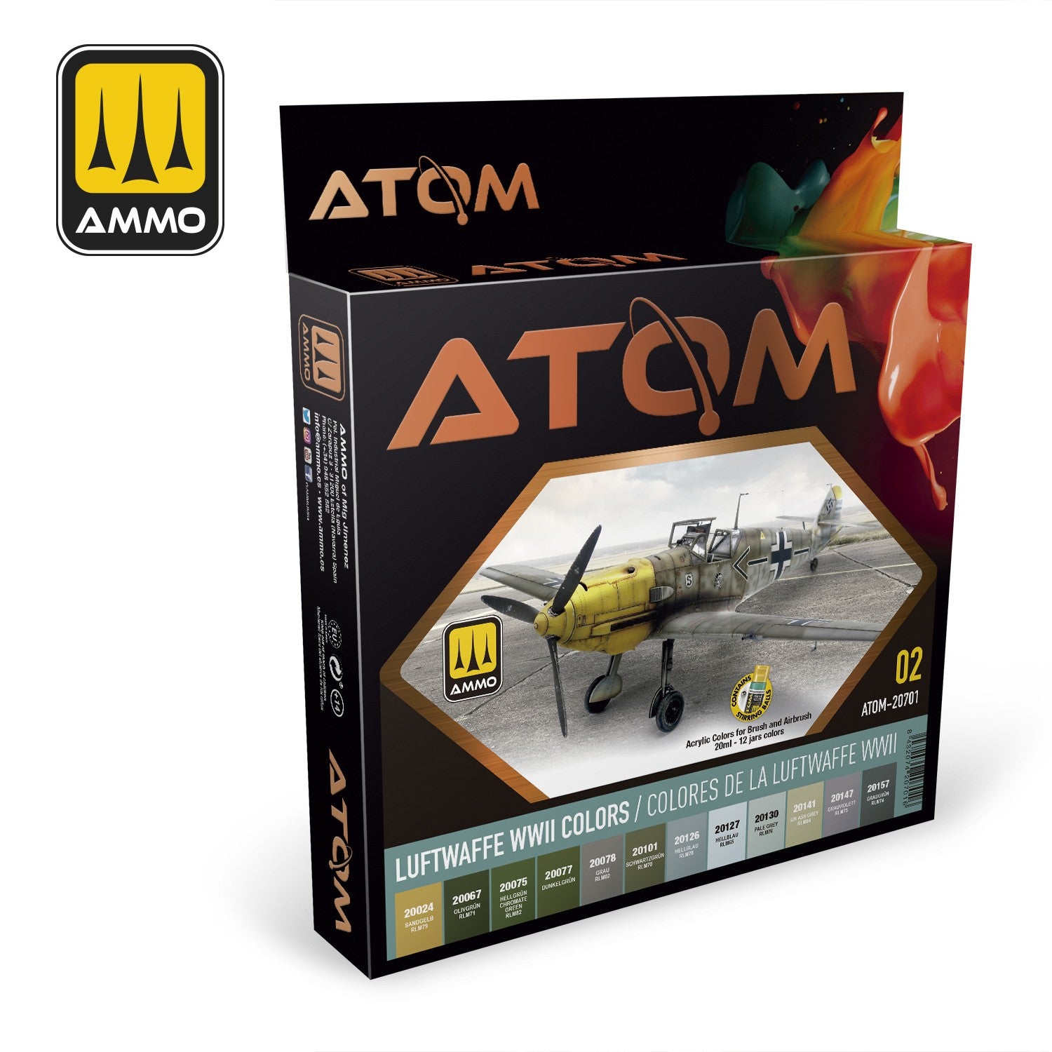 ATOM Luftwaffe WWII Colors Set – dmodelkits