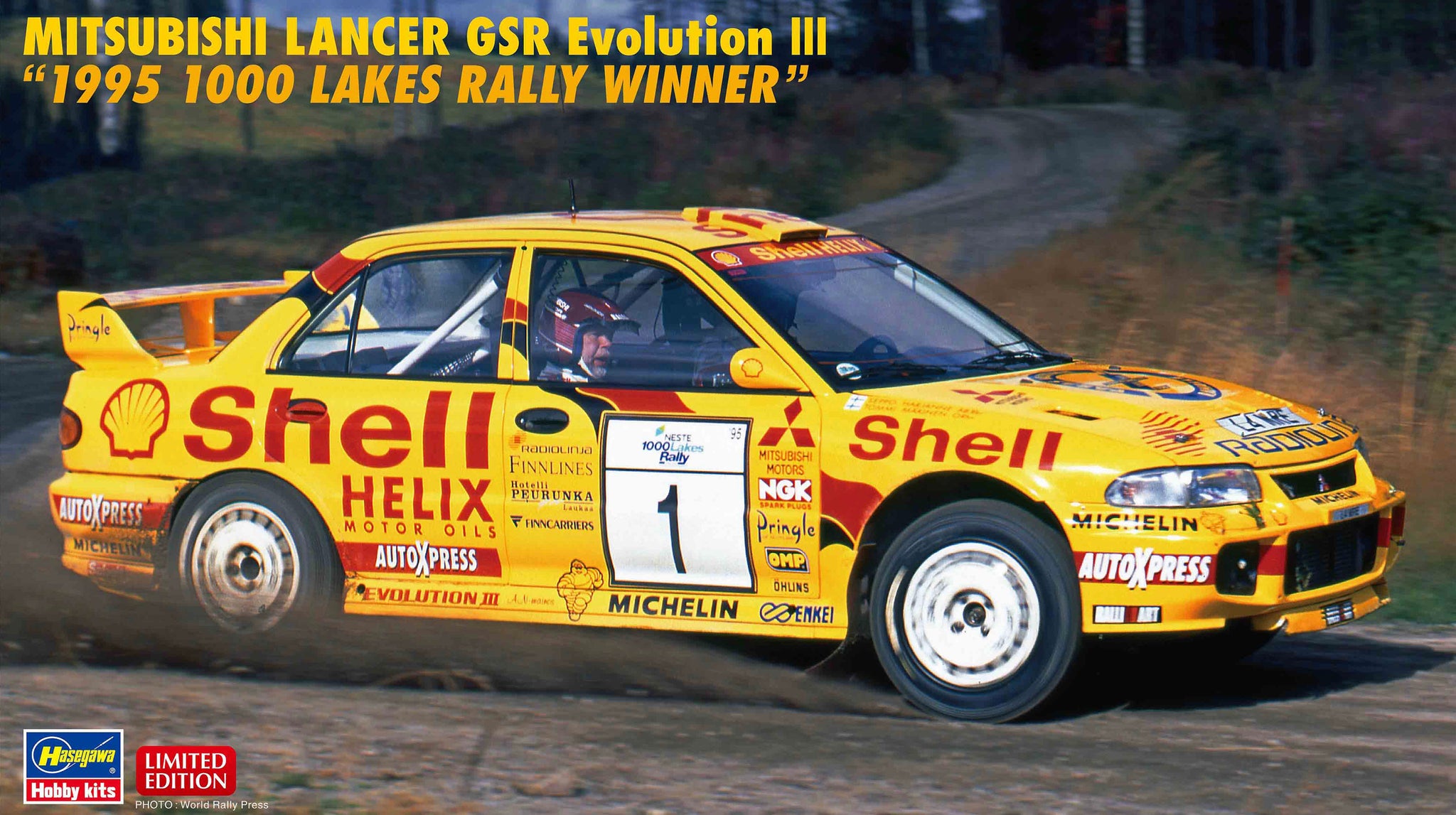 MITSUBISHI LANCER GSR EVOLUTION III - SHELL - RALLY 1000 LAKES 1995 ...